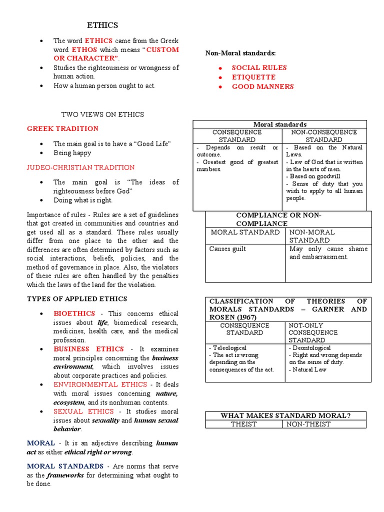 Gen-Ed - Ethics | PDF | Utilitarianism | Morality