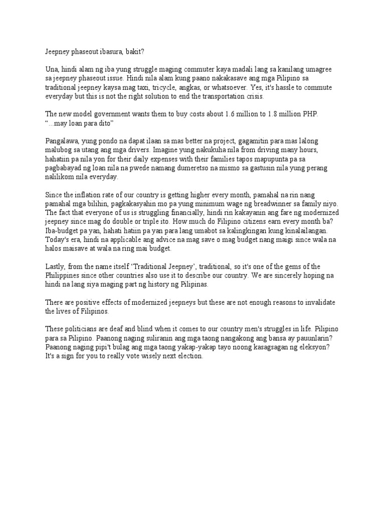 Jeepney Phaseout Ibasura | PDF