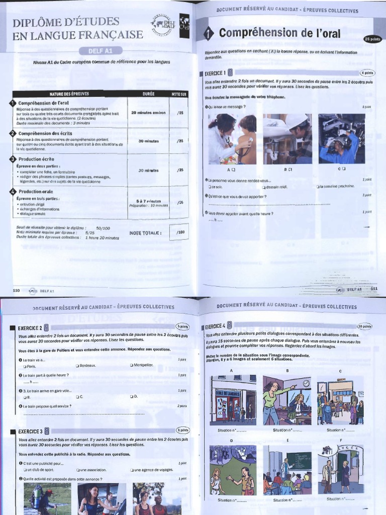 French A1 - Mock Paper | PDF