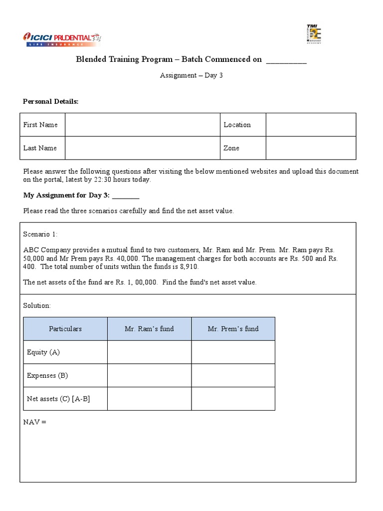 Ipru Assignment-D3 | Download Free PDF | Investing | Investment Fund