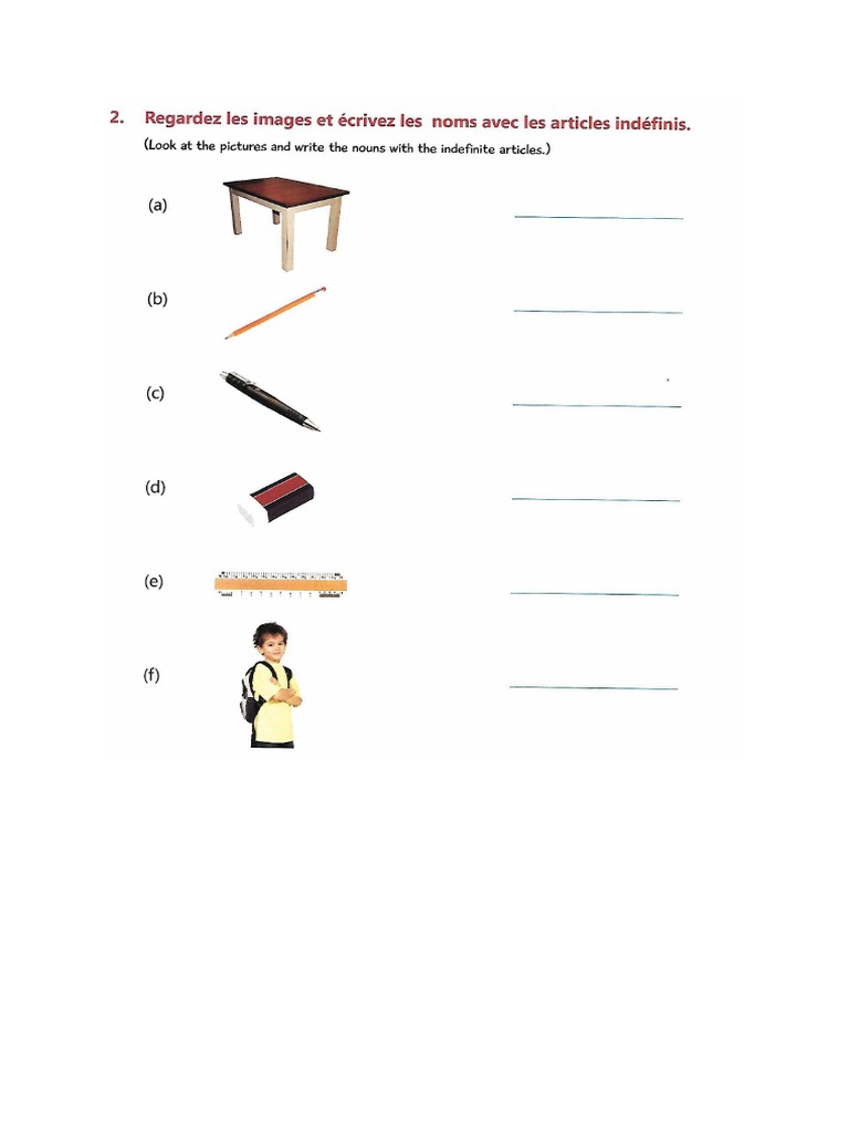 French Worksheet | PDF