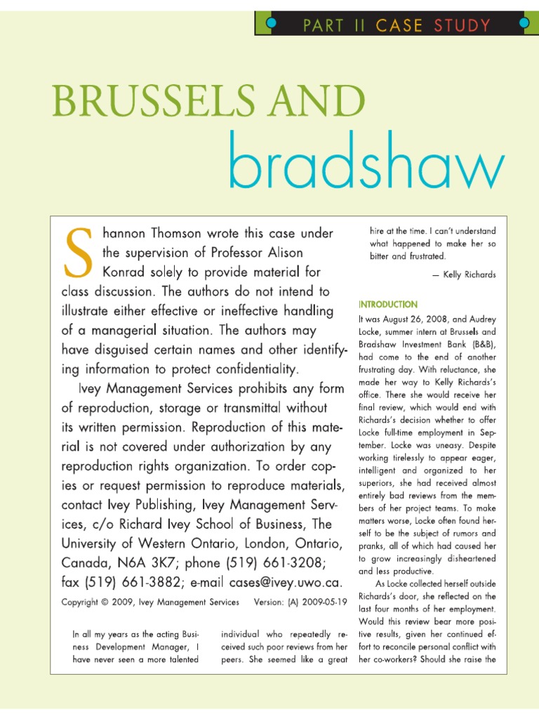 HBO Case Study Brussels and Bradshaw PDF | PDF