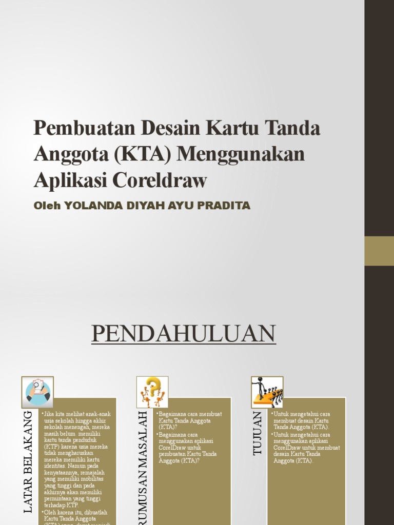 Desain KTA Modern dengan CorelDraw | PDF