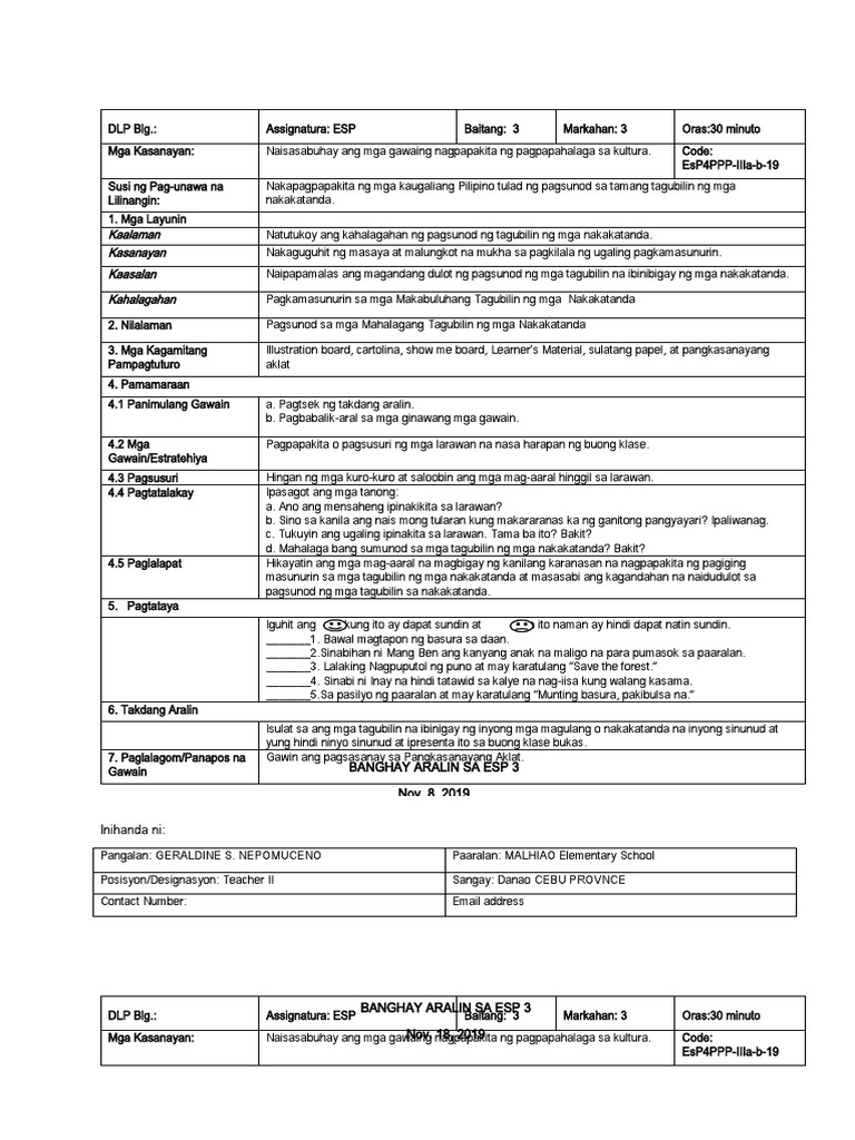 DLP No.6 and 7 ESP Q 3 - Caryl L. Gonzales | PDF