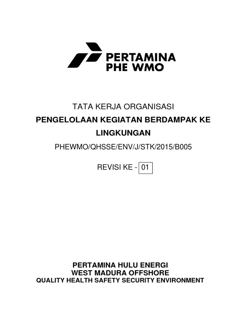 TKO Pengelolaan Kegiatan Berdampak Ke Lingkungan PDF | PDF