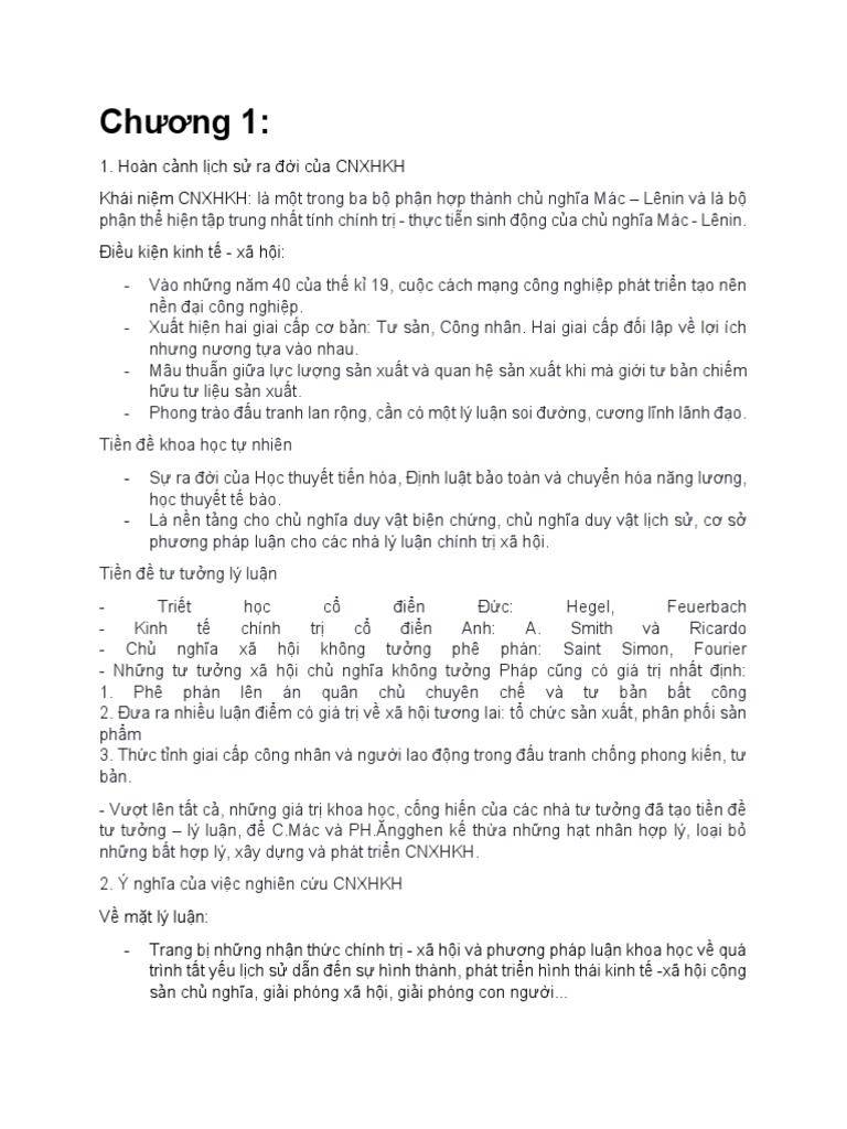 Ôn tập CNKHXH | PDF