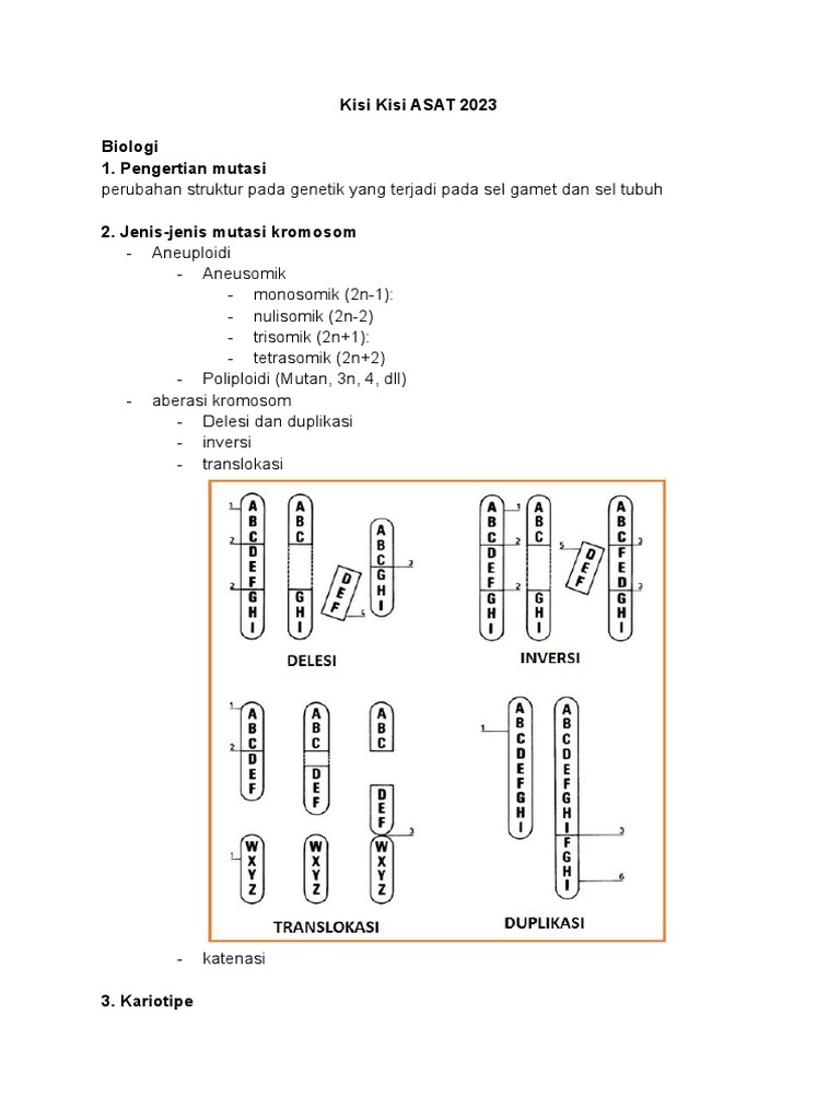 Kisi Kisi ASAT 2023 | PDF