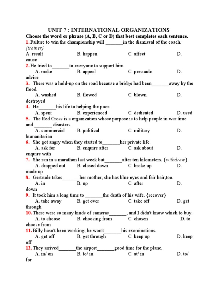 Unit 7 K10 Global Success | PDF | Unicef | United Nations