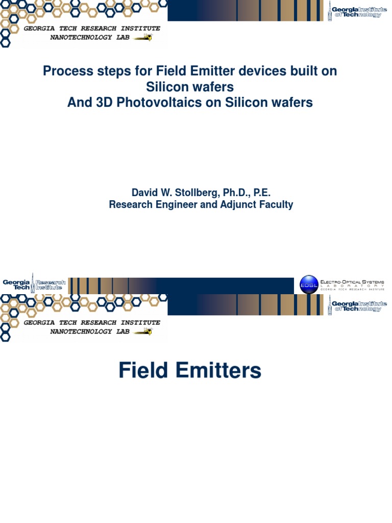 Stollberg Research Field Emitter Devices | PDF | Carbon Nanotube | Thin Film