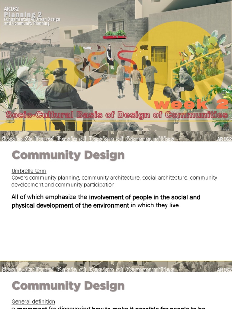 Socio-Cultural Community Design Principles | PDF | Society | Community