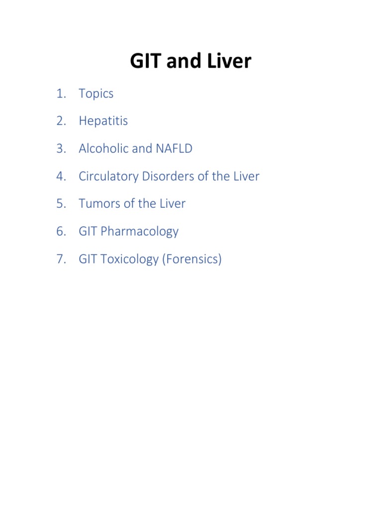 GIT and Liver | Download Free PDF | Hepatitis | Liver