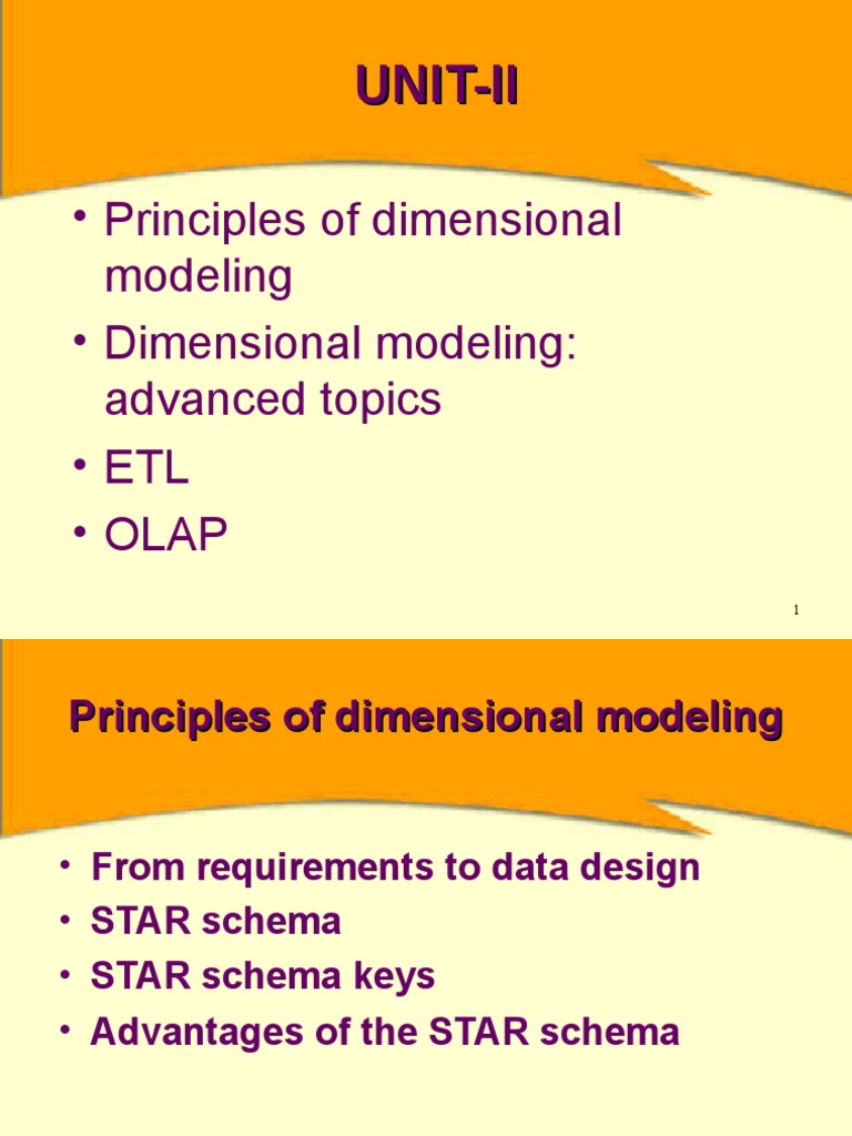 Principles of Dimensional Modeling - Dimensional Modeling: Advanced ...