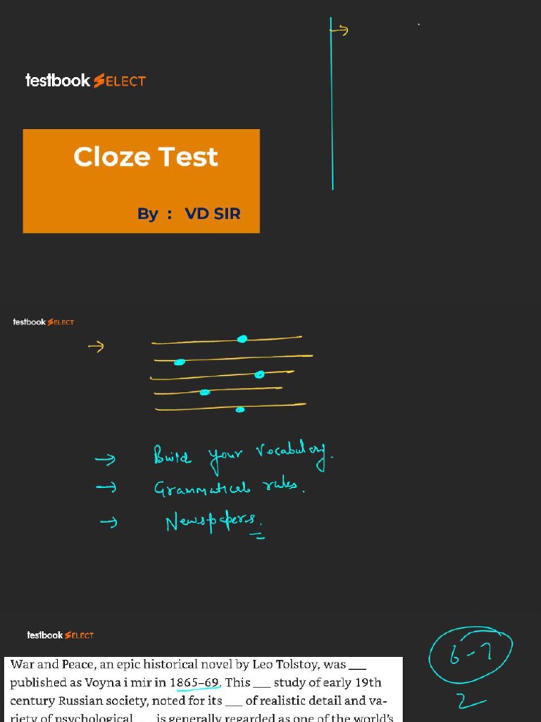 Cloze Test PDF | PDF