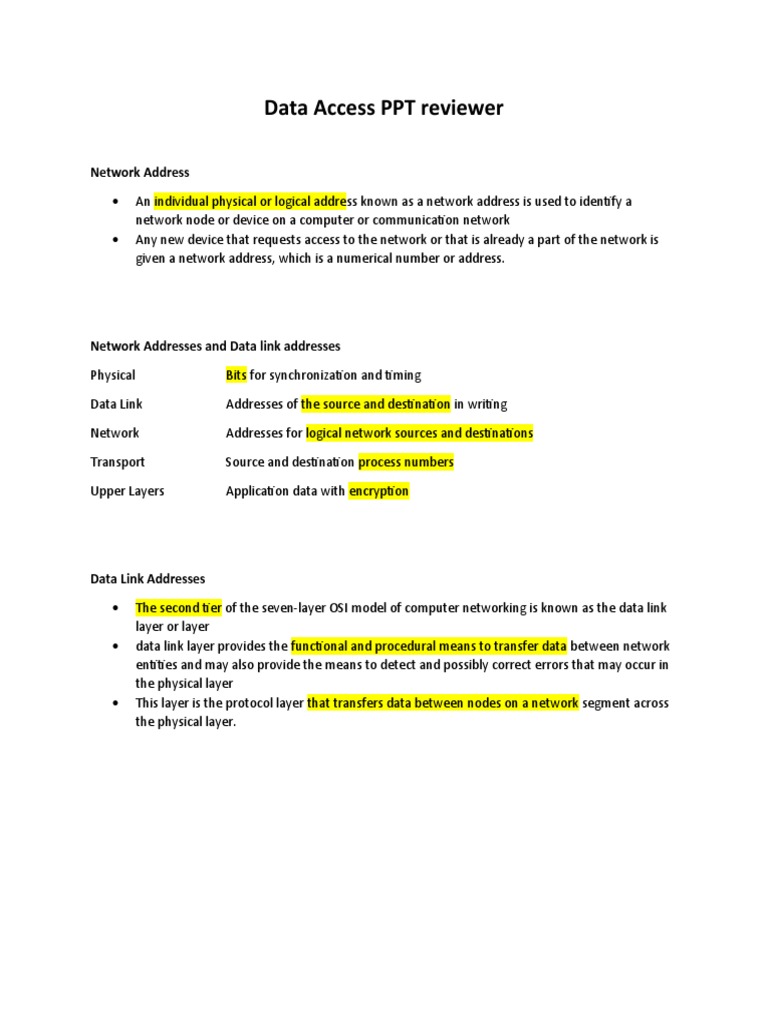 Chapter 3 Reviewer | PDF | Computer Network | Internet Protocols