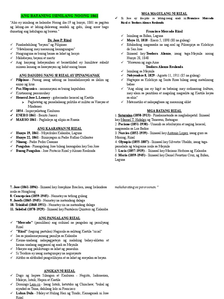 Life and Works of Rizal | PDF