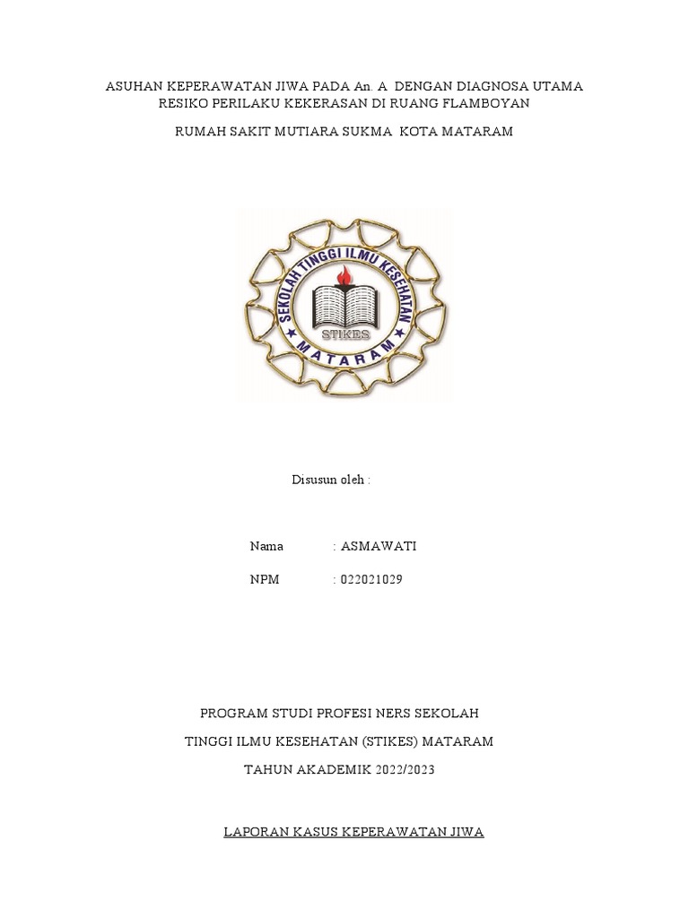 Askep jiwa RS MUTIARA SUKMA MATARAM (3).docx | PDF