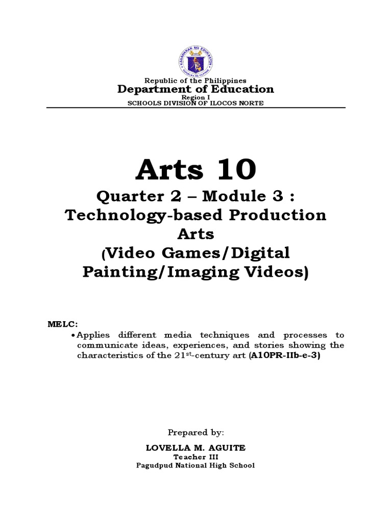Arts 10-Quarter2-Module3-Week5-8-lovella Aguitte | PDF | Medical ...