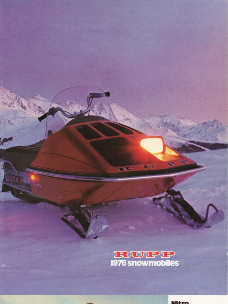 1976 Rupp Snowmobile Line-Up Brochure | PDF