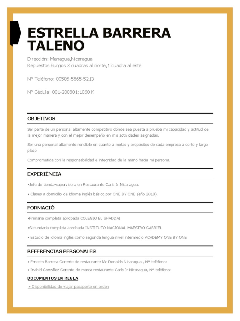 CV Barrera PDF | PDF