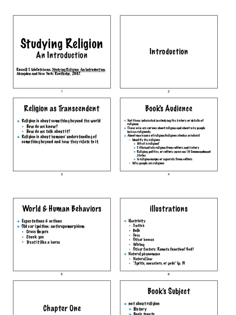 Understanding Religion: A Scholarly Guide | PDF