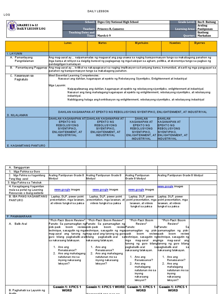 DLL Grade 8 Enlightenment | PDF