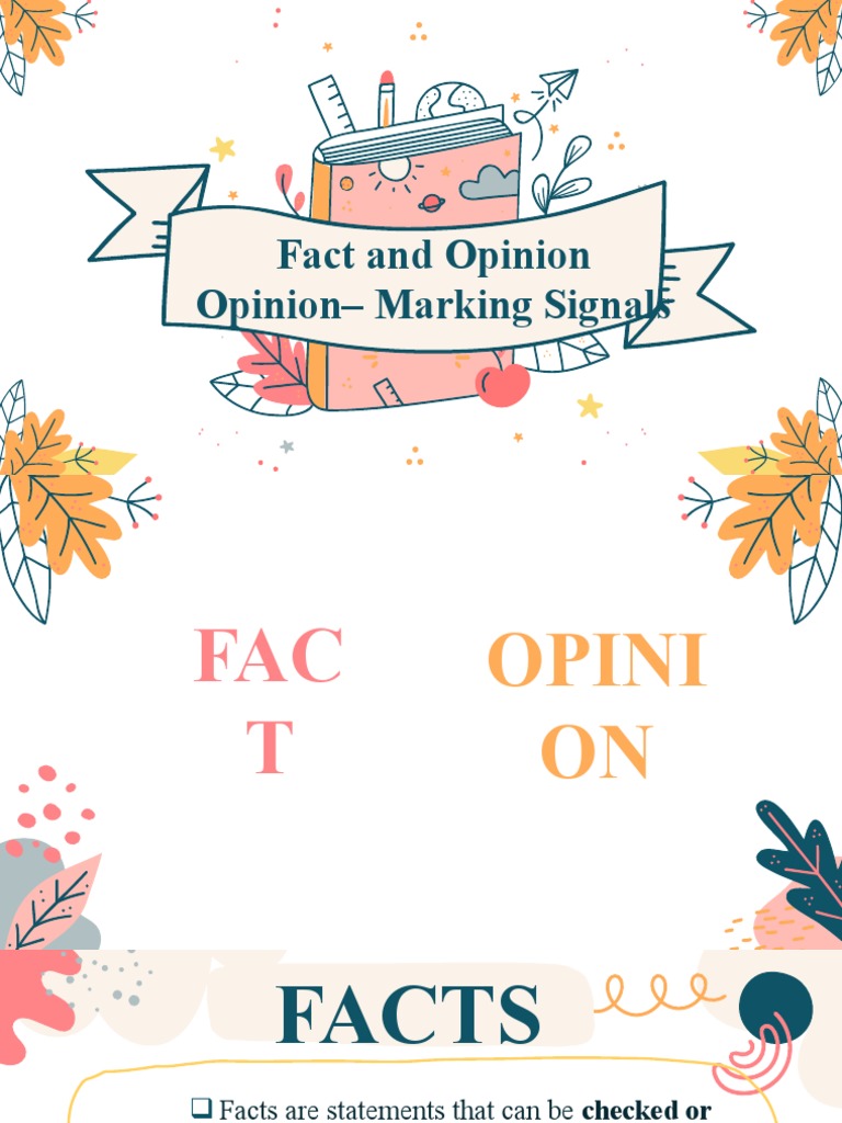 Opinion Marking Signals | PDF | Opinion | Science
