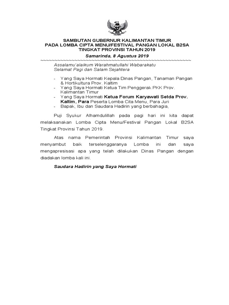 Lomba Cipta Menu Pangan Lokal B2SA 2019 | PDF | Memasak, Makanan, & Anggur