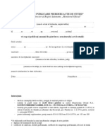 Formular Consimtamant Externare La Cerere | PDF