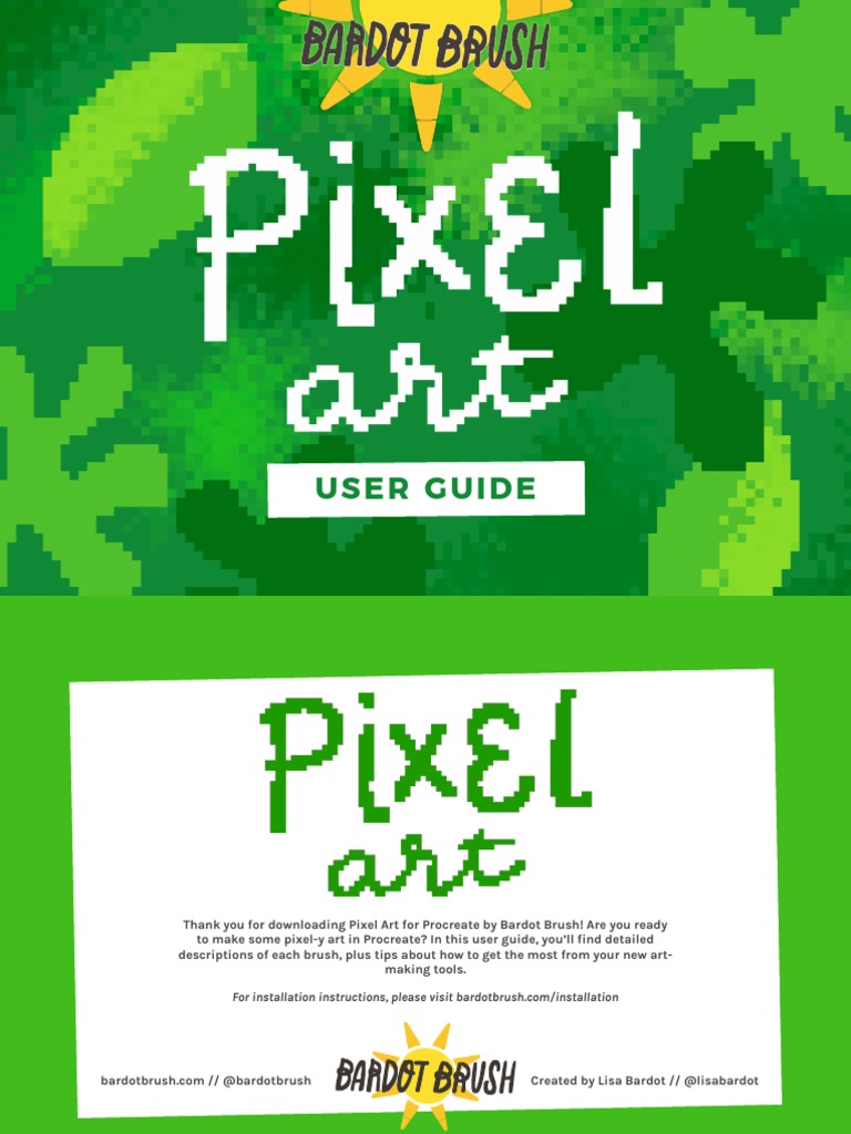 Pixel Art For Procreate User Guide | PDF | Image Resolution | Pixel