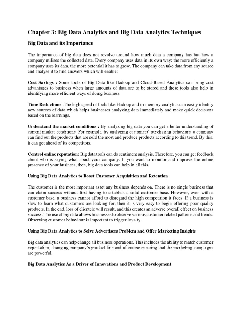 Chapter 3 Big Data Analytics and Big Data Analytics Techniques PDF | Download Free PDF ...