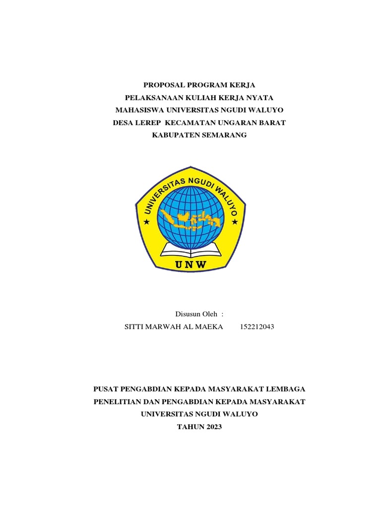 Proposal KKN Marwah1 | PDF