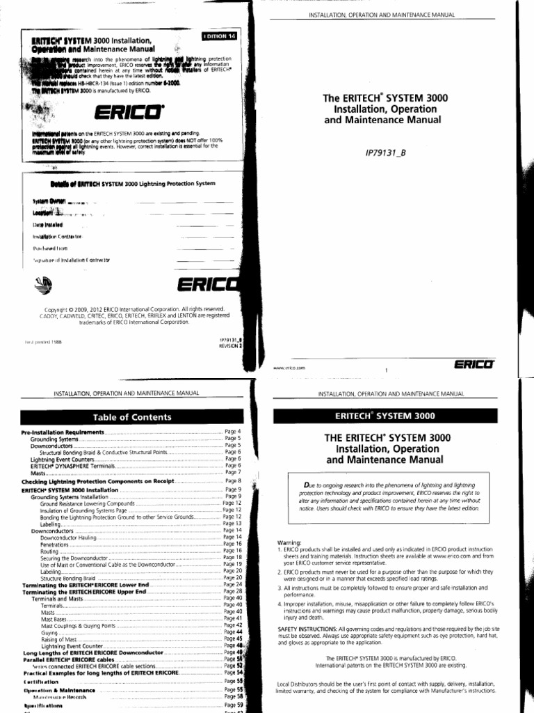 Eritech System 3000 Manual Book | PDF