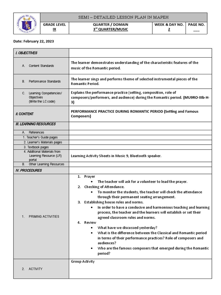 LP 2 Music Q3 | PDF | Pyotr Ilyich Tchaikovsky | Orchestras