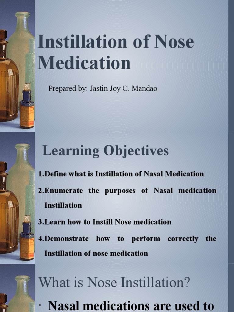 Ear and Nasal Medication Instillation Guide | PDF | Ear | Human Anatomy