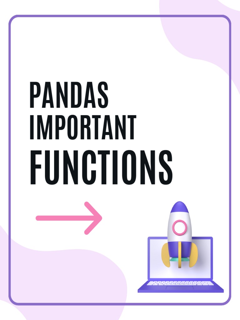Top Pandas Functions Pdf Comma Separated Values Computing