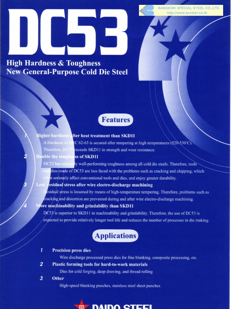 Characterization and Performance Evaluation of DC53 Alloy Tool Steel as an Improvement over JIS ...