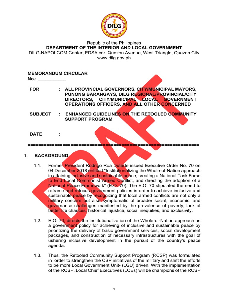 2023 RCSP Draft | PDF | Governance | Capacity Building