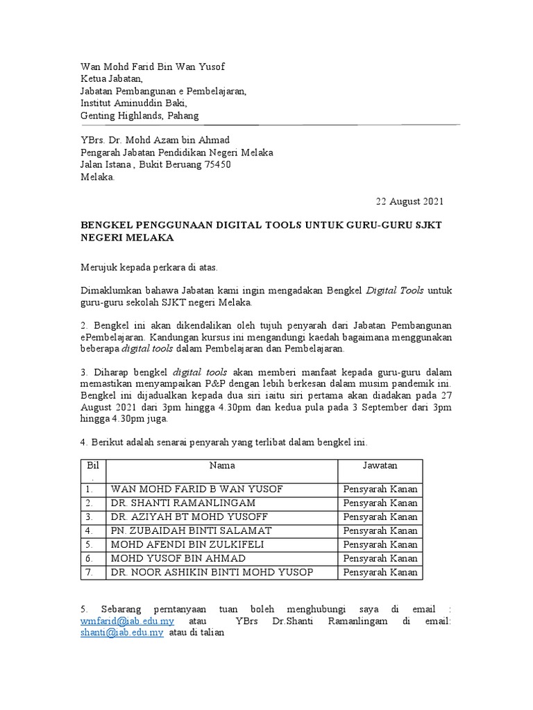 Surat PLC MELAKA edit.docx | PDF