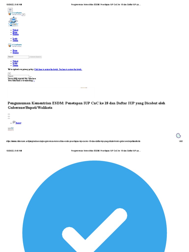 Pengumuman Kementrian ESDM - Penetapan IUP CNC Ke 18 Dan Daftar IUP Ya | PDF | Teknologi & Rekayasa