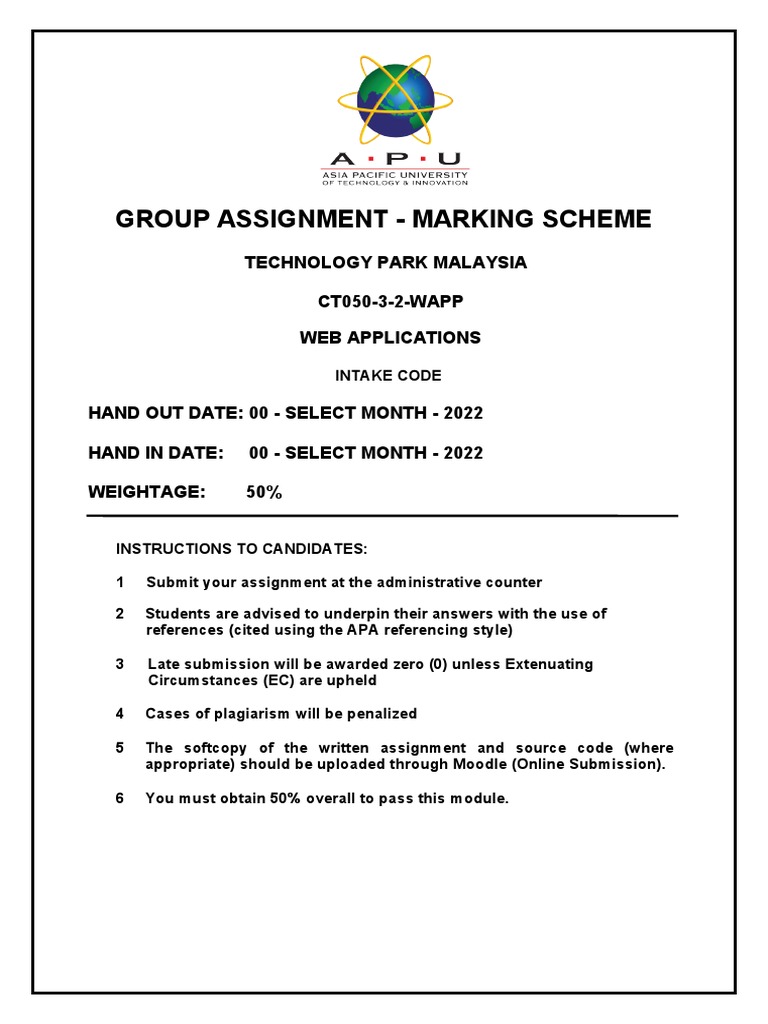 CT050-3-2-WAPP Assignment Question Cover | PDF