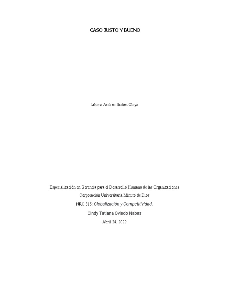 Impacto de la Globalización en Justo & Bueno | PDF | Negocios ...