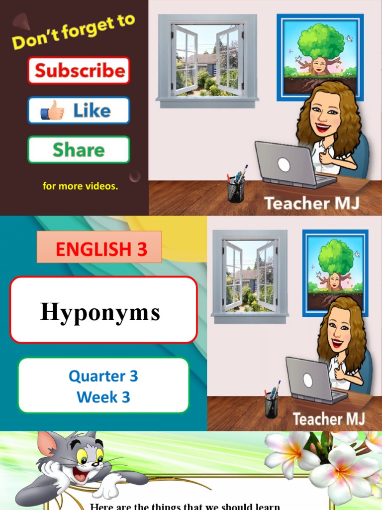 English 3 Quarter 3 Module 3 HYPONYMS | PDF