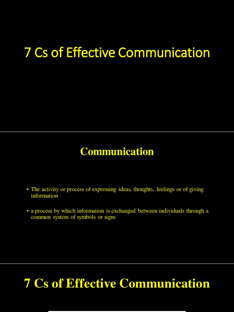 7 Cs of Effective Communication | PDF