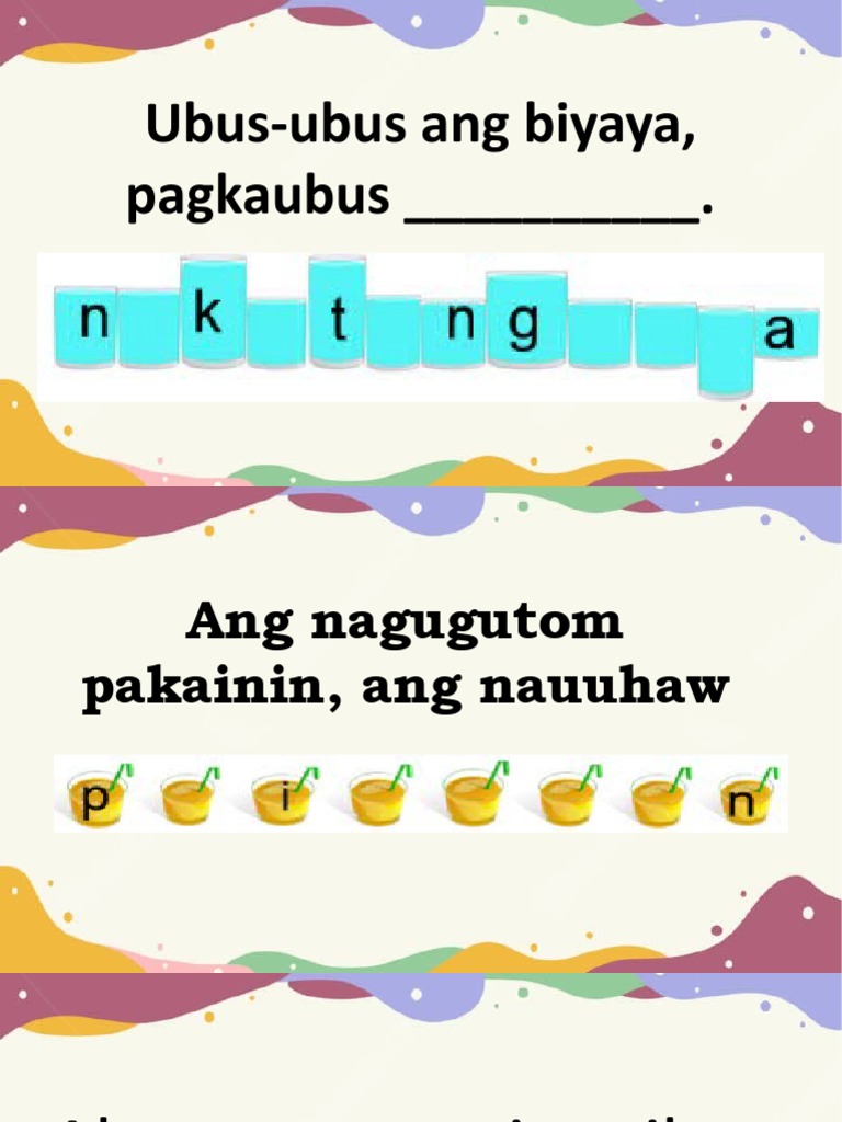 Ubus-Ubus Ang Biyaya, Pagkaubus | PDF
