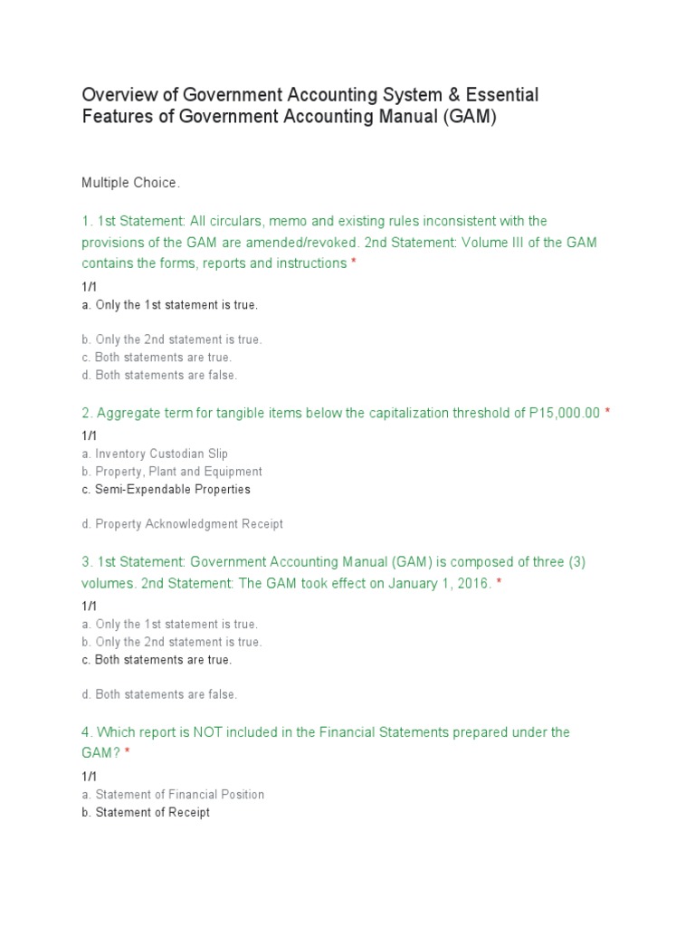 Overview Of Government Accounting System Pdf Expense Receipt