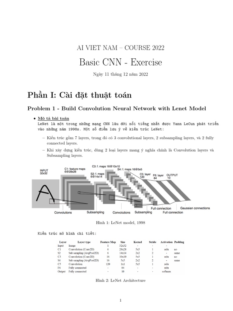 AIO22 Basic CNN Exercise | PDF AIO22 Basic CNN Exercise | PDF