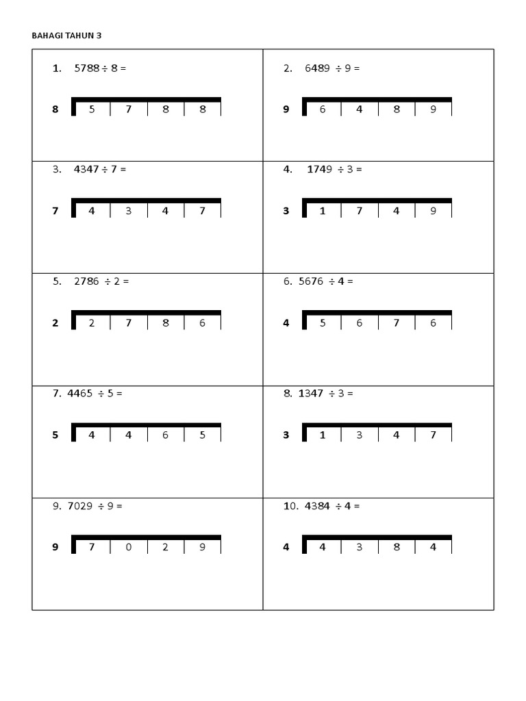 Bahagi Tahun 3 | PDF