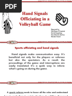 2019 20 Line Judge Signals | PDF | Volleyball | Hand