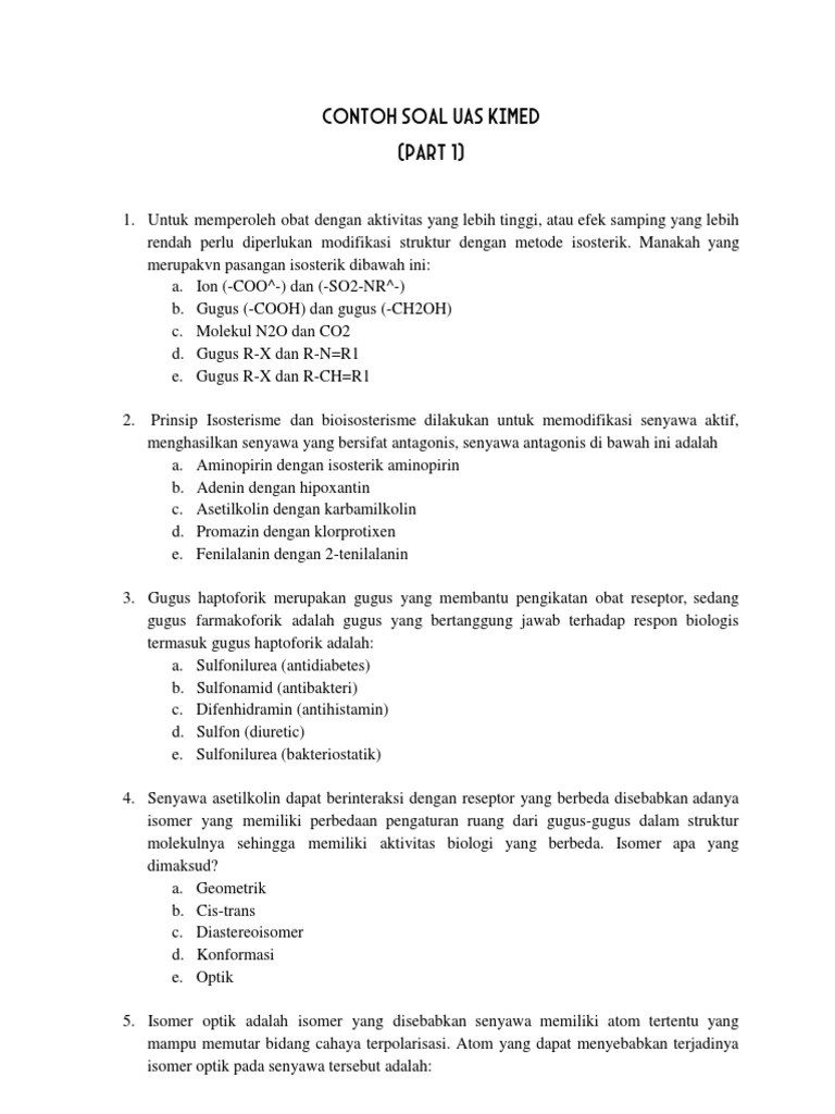 Kimia Medisinal | PDF