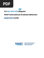 KAIST Admission Guideline For International Applicants 2025 (Including Fee Waiver) | PDF | Wire ...